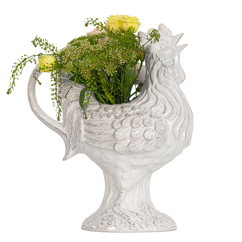Juliska Clever Creatures Ceramic Rooster Pitcher | Wayfair