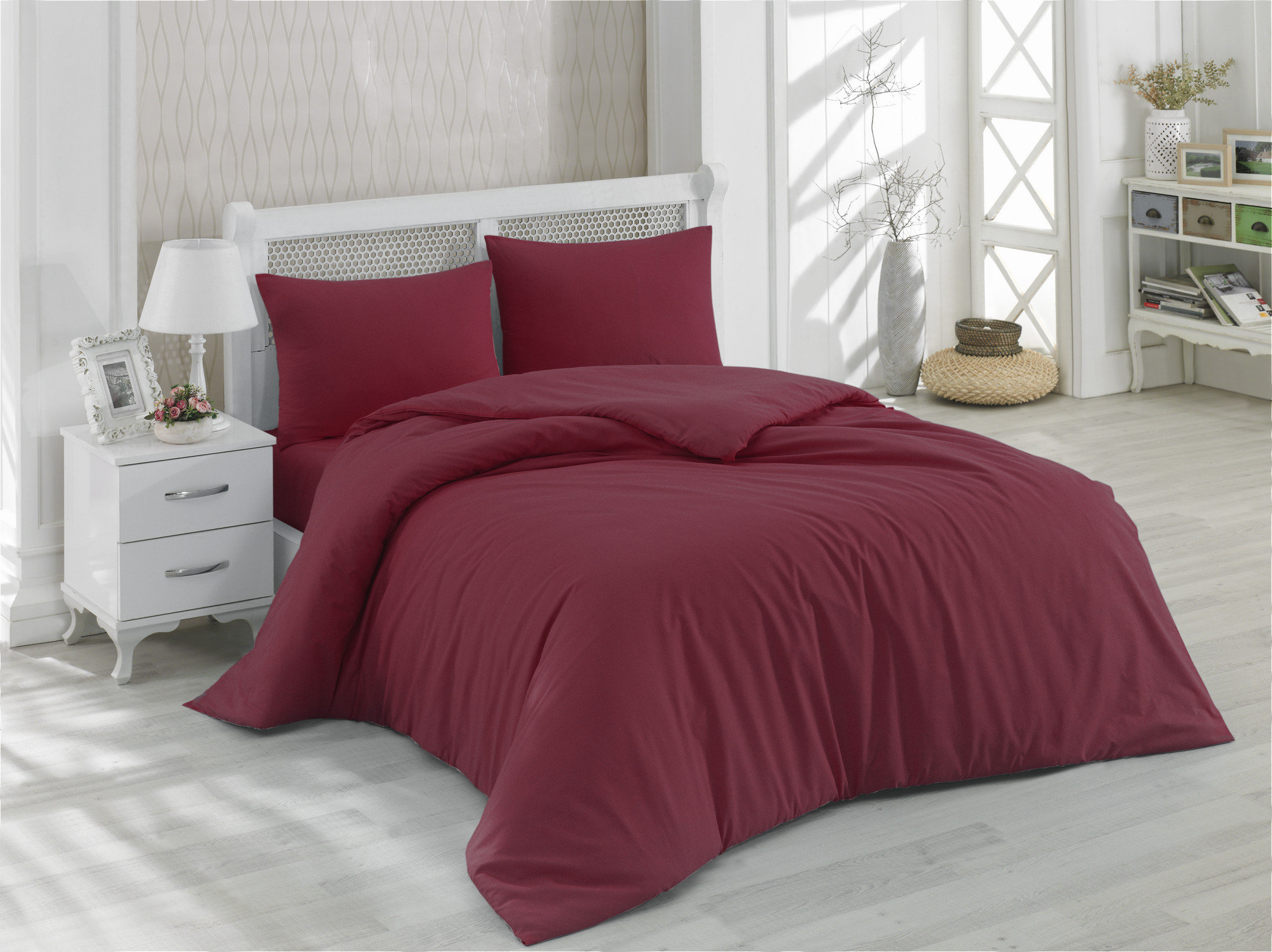 Asir Group INC Hensen Magenta 100% Cotton 4 Piece Duvet Cover Set | Wayfair