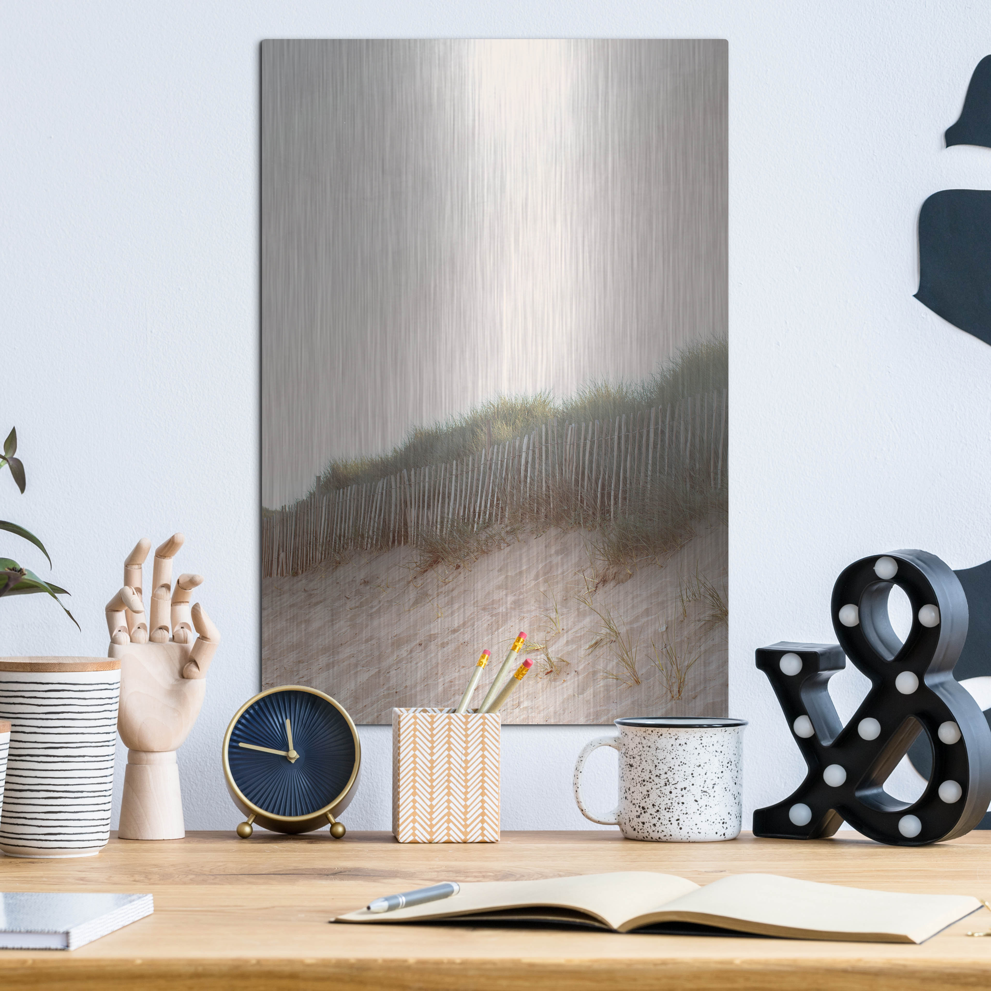 Rosecliff Heights 'White Oceans 55' by Ian Winstanley Metal Wall Art ...