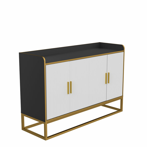 Mercer41 Helrike Sideboard with Metal Legs, Buffet Table, Dining ...
