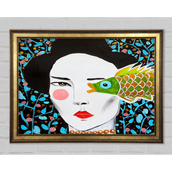 Rosalind Wheeler Geisha Fish - Single Picture Frame Print | Wayfair.co.uk