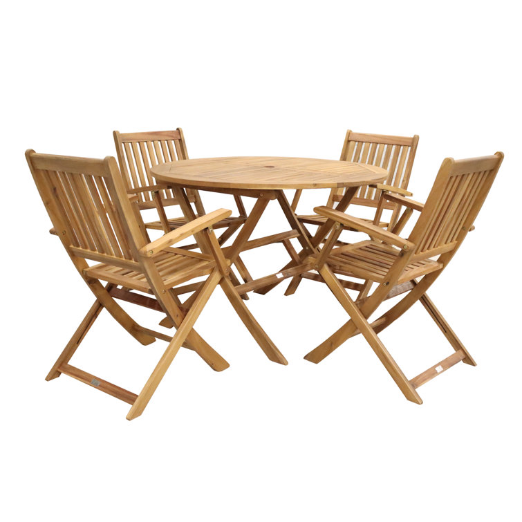 Royal Craft FSC Brooklyn 107cm Folding Set with 4 Manhattan Folding Arm ...