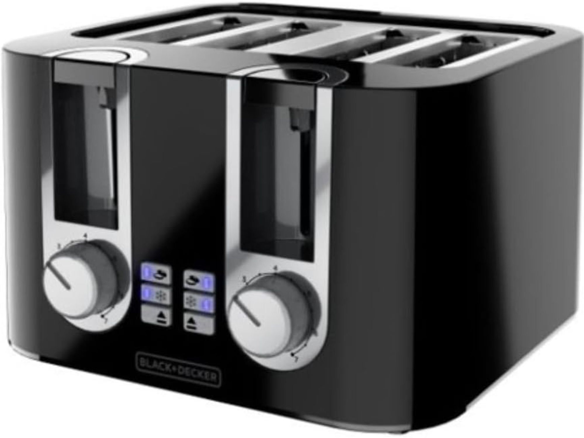 Black+decker 4-slice Toaster, 7 Toast Shades, Removable Crumb Tray ...