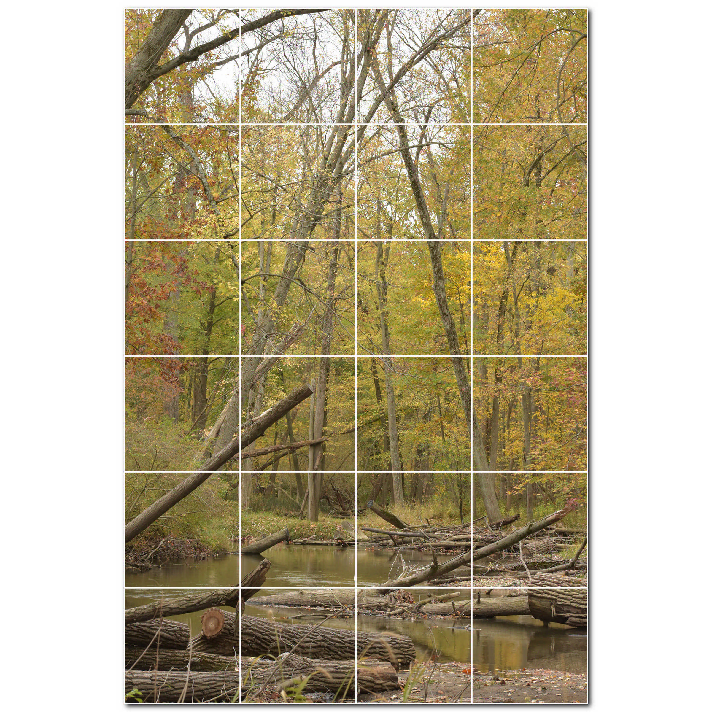 Picture-Tiles.com 32" x 48" Ceramic Autumn Photo Decorative Mural Tile ...