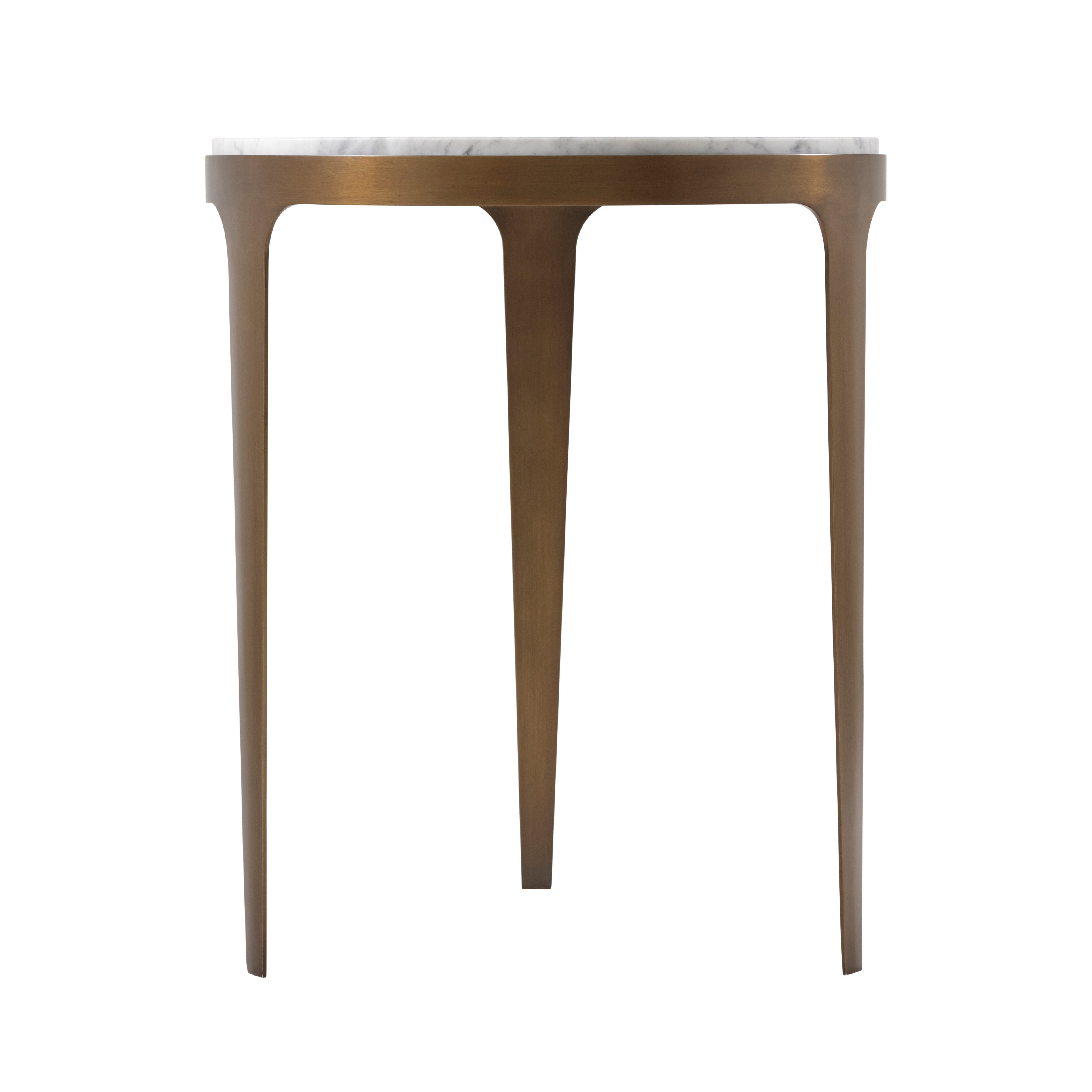 Theodore Alexander Gennaro Genuine Marble 3 Legs End Table | Wayfair