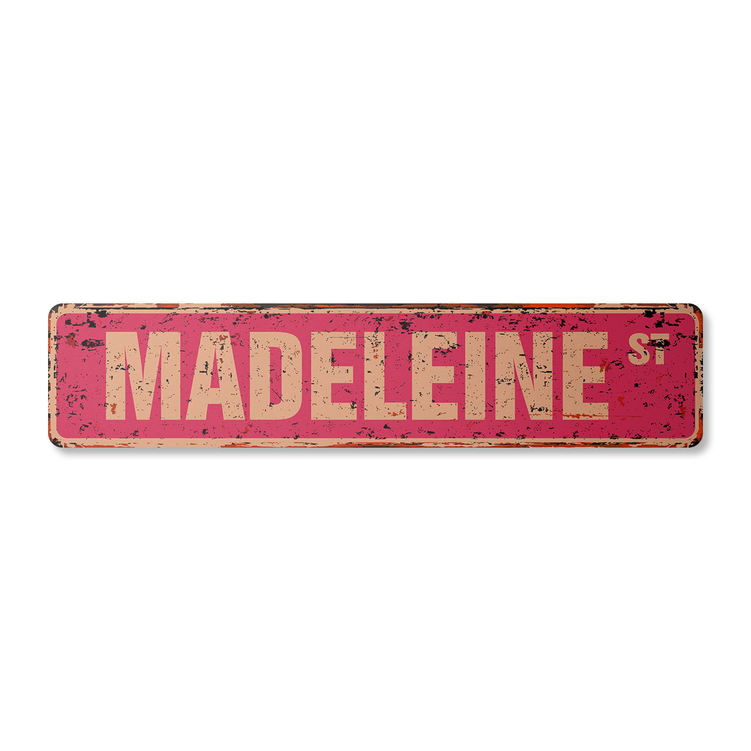 SignMission Madeleine Street Sign Aluminum 4" X 18" | Wayfair