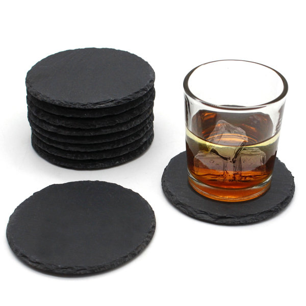 17 Stories Stoneware Round 4 Piece Coaster Set & Reviews | Wayfair.co.uk