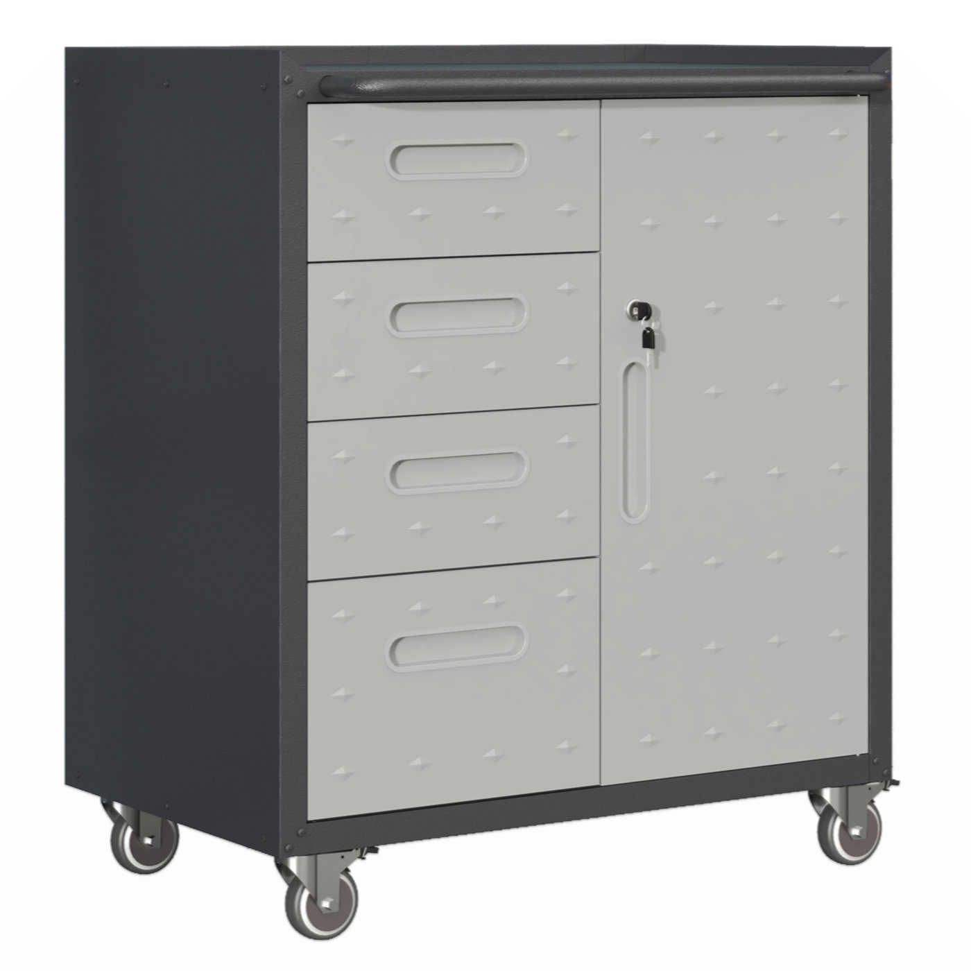 17 Stories Sturdy Metal Tool Storage Cabinet With Wheels - Tool Storage ...