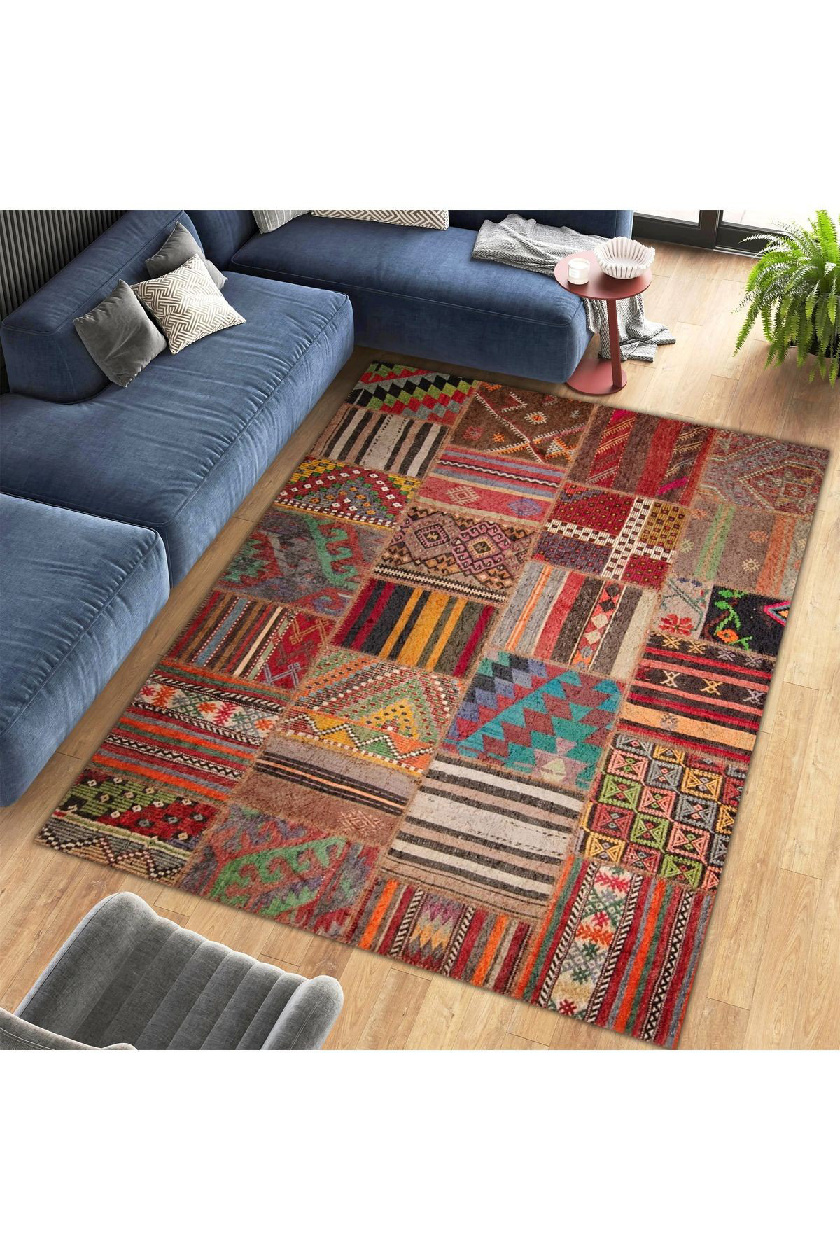 Hokku Designs Liza Collection Modern Geometric Area Rug | Wayfair
