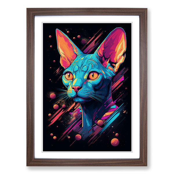 Marlow Home Co. Sphynx Cat Futurism - Single Picture Frame Print on ...