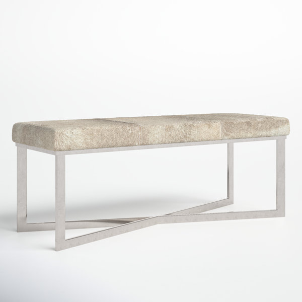Joss & Main Kianda Genuine Leather Upholstered Bench & Reviews | Wayfair