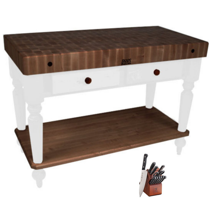 John Boos Butcher Blocks Solid Wood Prep Table | Wayfair