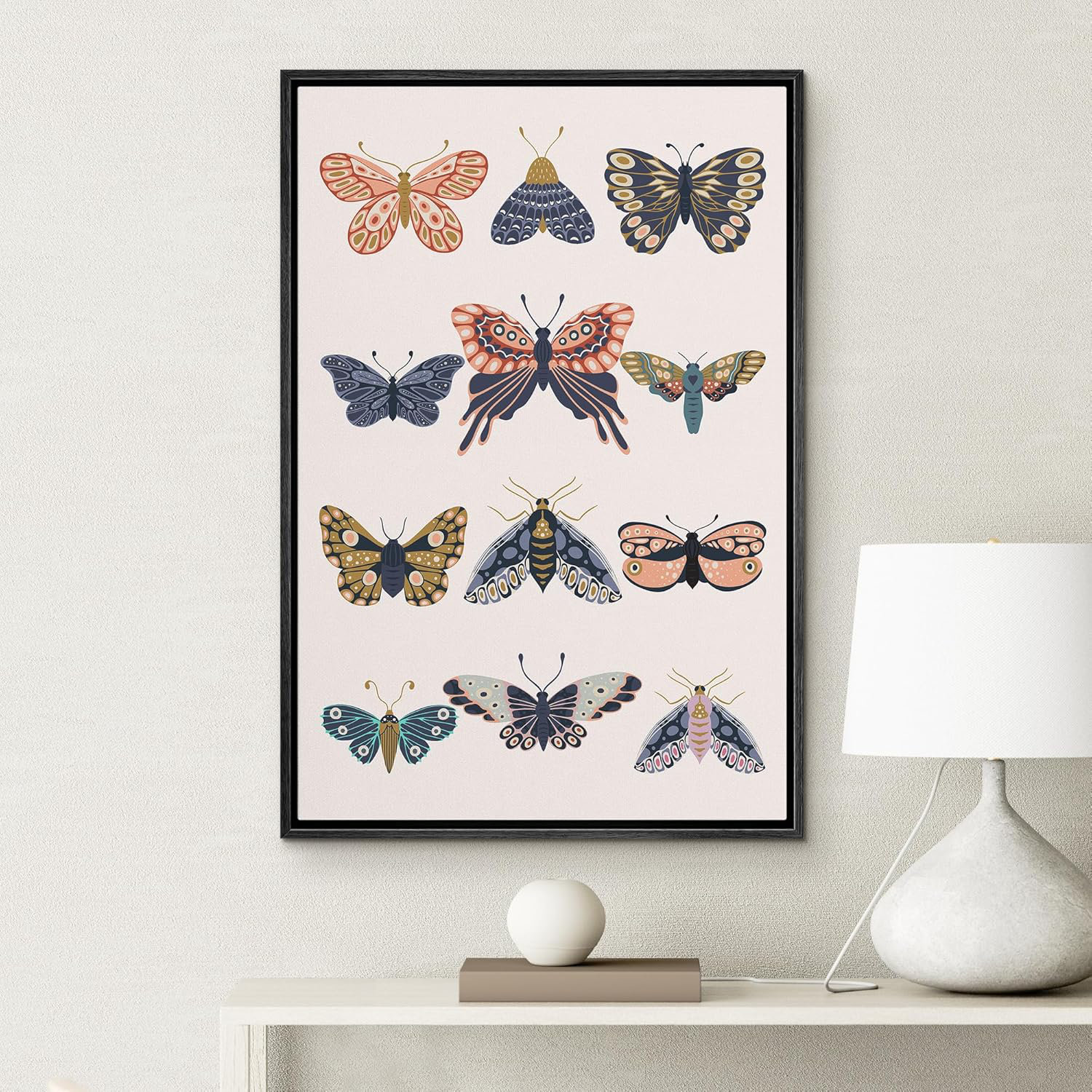 IDEA4WALL Bright Preppy Animals Variety of Butterflies Insects Bugs ...