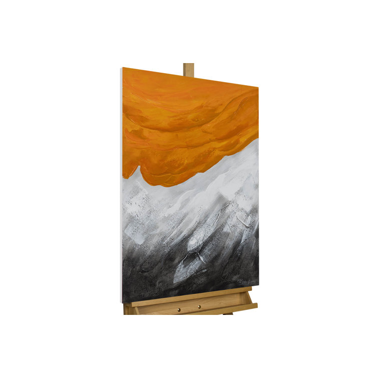 Ivy Bronx Handgemalt Acrylbild Orange Evening | Wayfair.co.uk