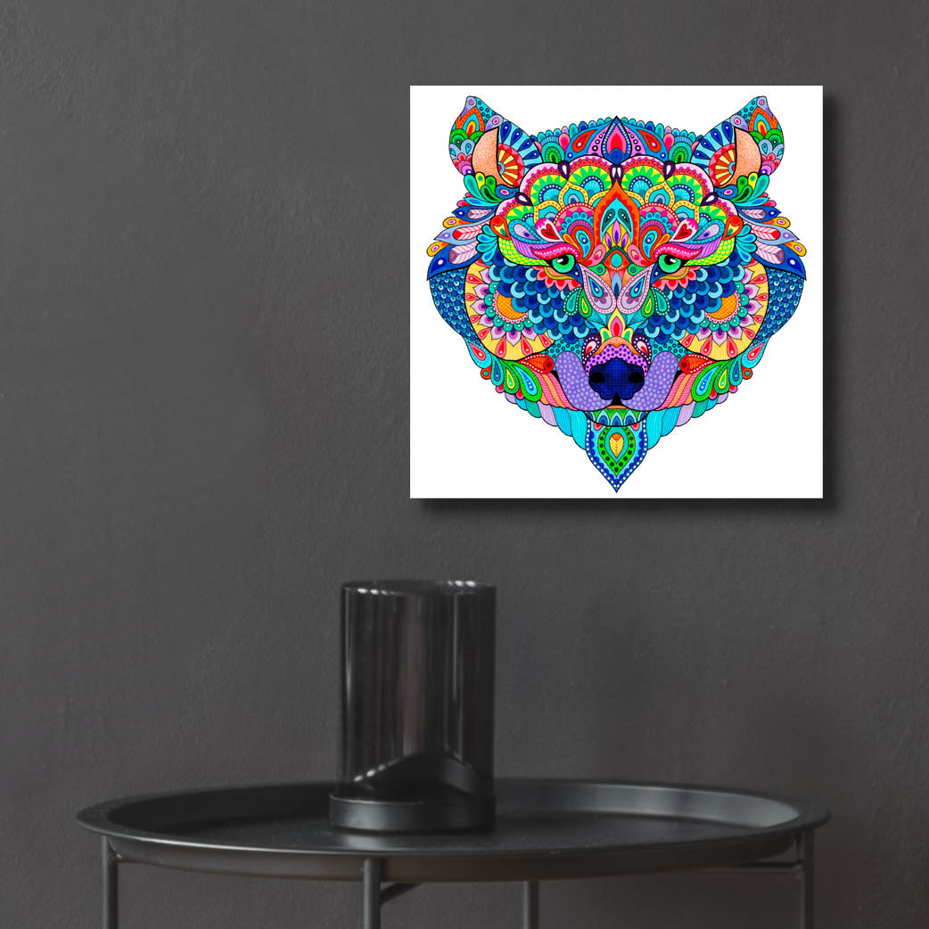 Bungalow Rose " Blue Wolf " by Hello Angel on Plastic / Acrylic | Wayfair