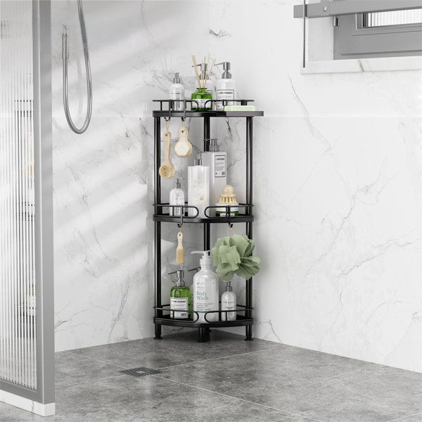 Rebrilliant Corner Shower Caddy Standing - 3 Tier Corner Shower ...