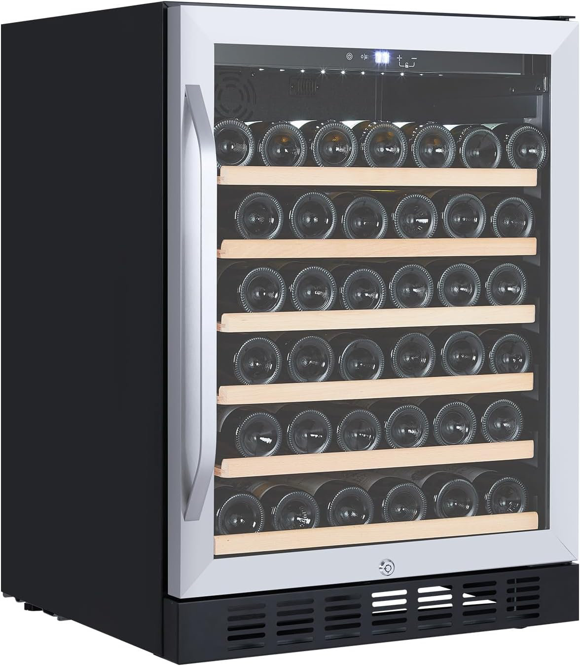 Yiimo 24-Inch 46-Bottle Wine Cooler with Digital Touchscreen ...