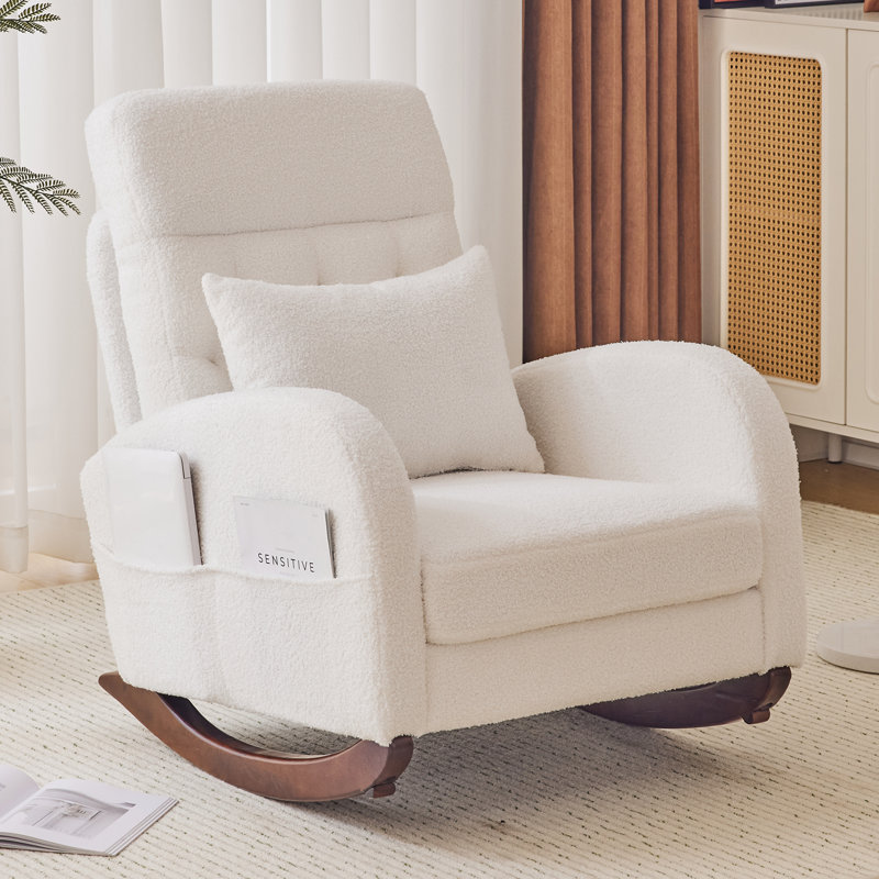 George Oliver Upholstered Teddy Rocking Chair | Wayfair