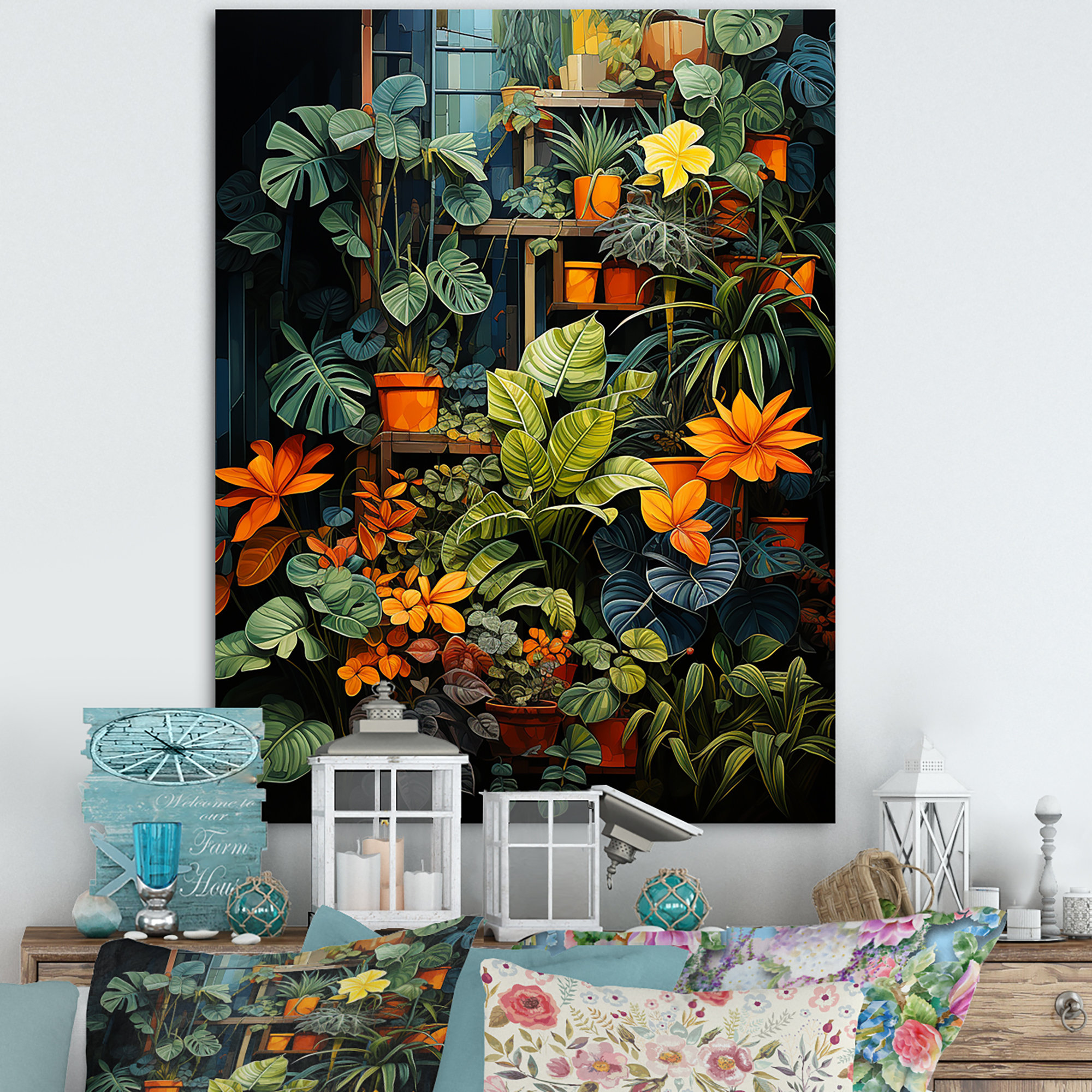 Bay Isle Home™ Cubist Horticultural Garden II - Plants Canvas Prints ...