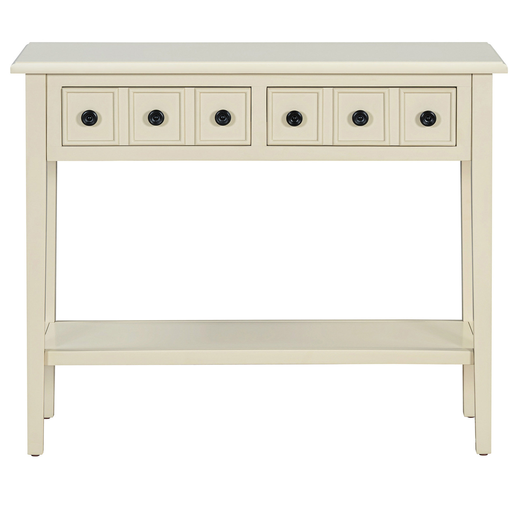 Ophelia & Co. White Rustic Console Table With Detailed Instructions For ...