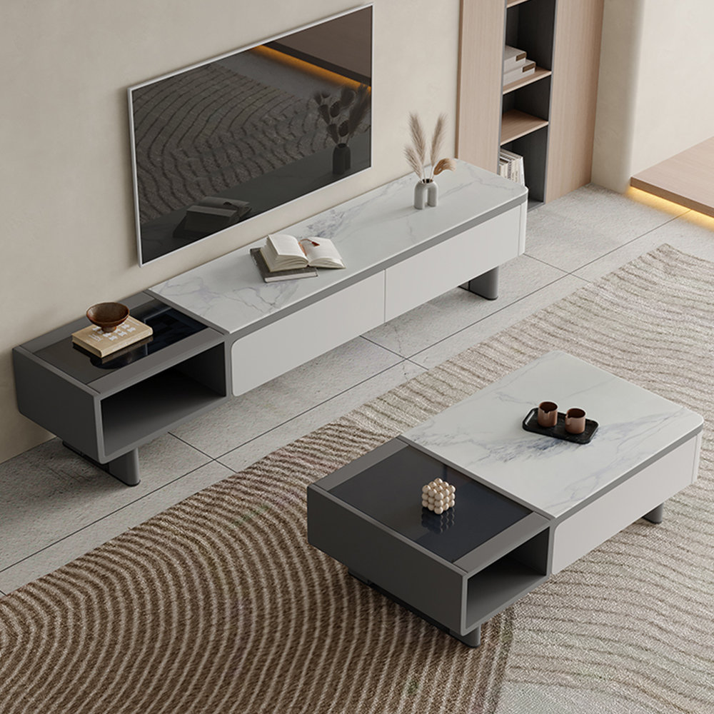 Bkoksety New style senior TV cabinet tea table combination | Wayfair