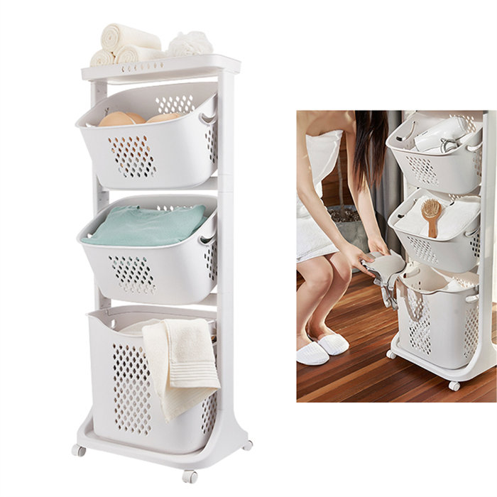 Rebrilliant Multi-Layer Clothes Storage Basket - Wayfair Canada