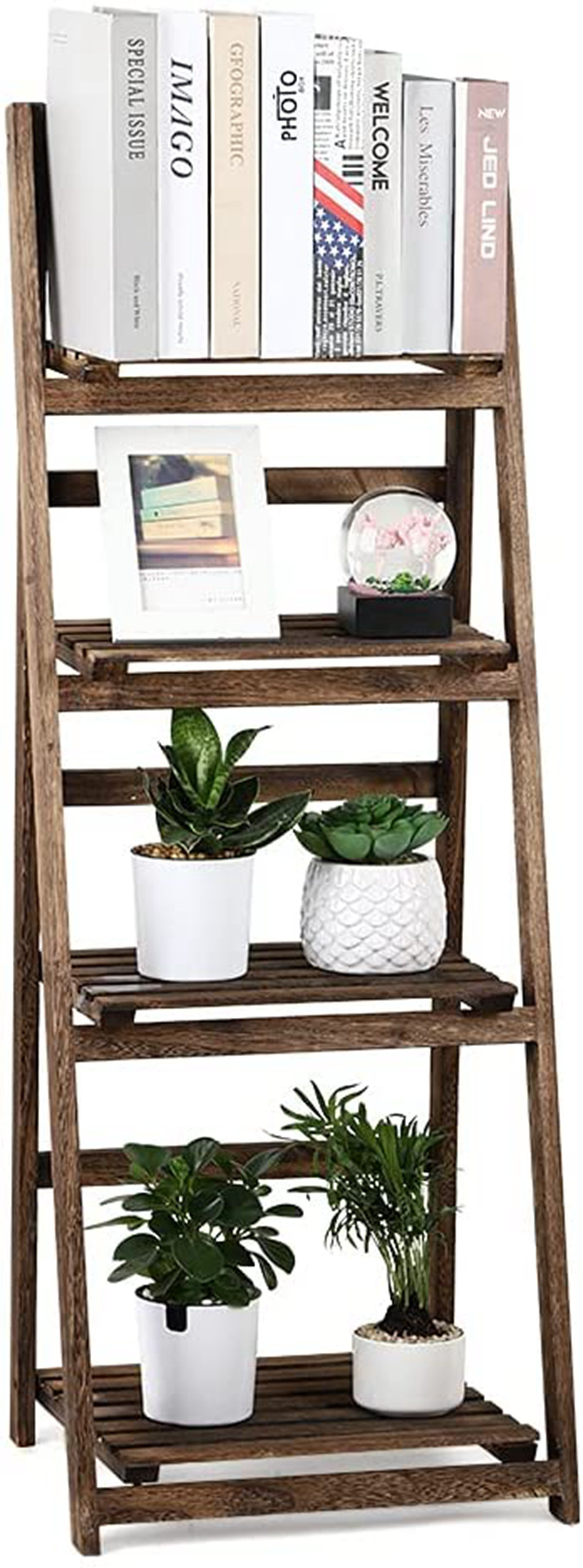 Loon Peak® 4-Tier Foldable Multifunction Plant Stand, Plant Organizer ...