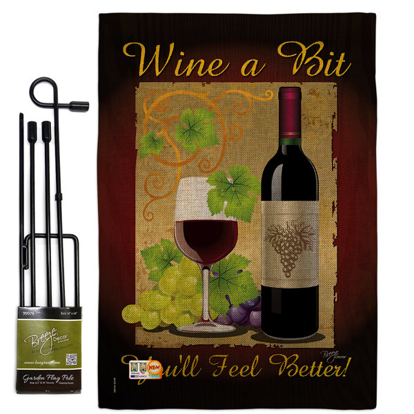 Breeze Decor Wine A Bit Happy Hour and Drinks Impressions 2-Sided ...