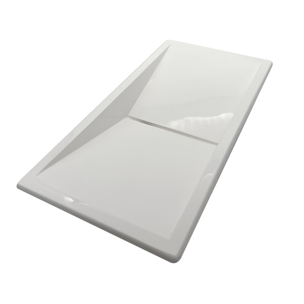 Marble-Lite 14'' Gloss White Polymarble Specialty Undermount Bathroom ...