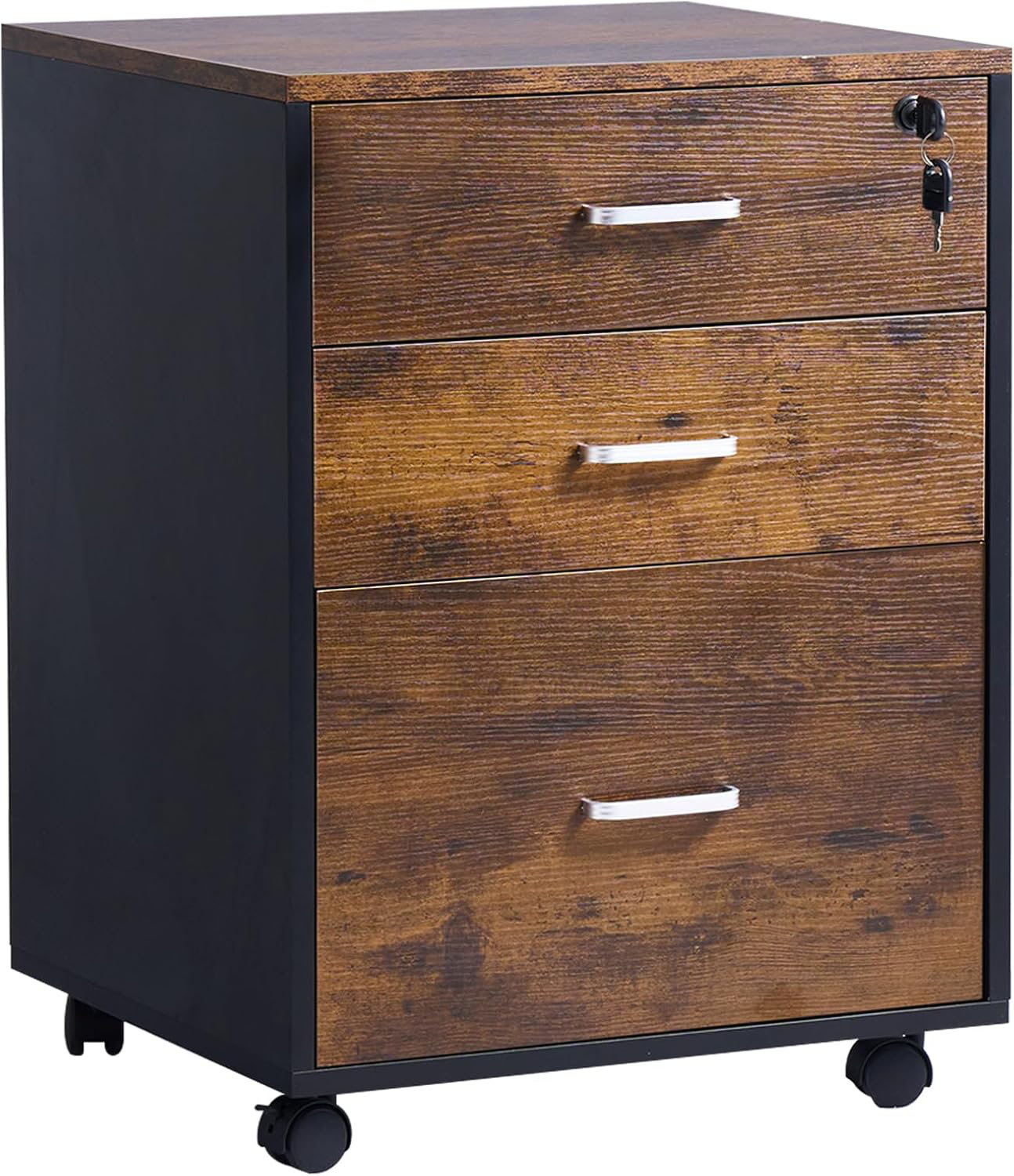 Inbox Zero Cabinet With Wheels, Mobile Rolling Filing Cabinet Filing ...