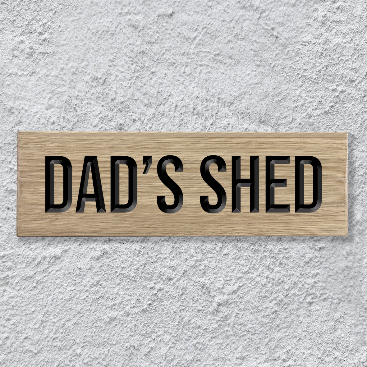 Happy Larry Northup Signs 'Dad's Shed' Oak Sign 30cm | Wayfair.co.uk