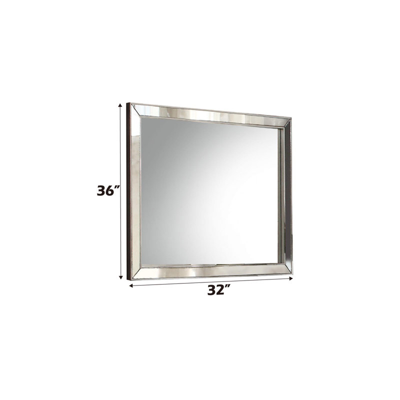 Mercer41 Braylen Platinum Finish Mirror | Wayfair
