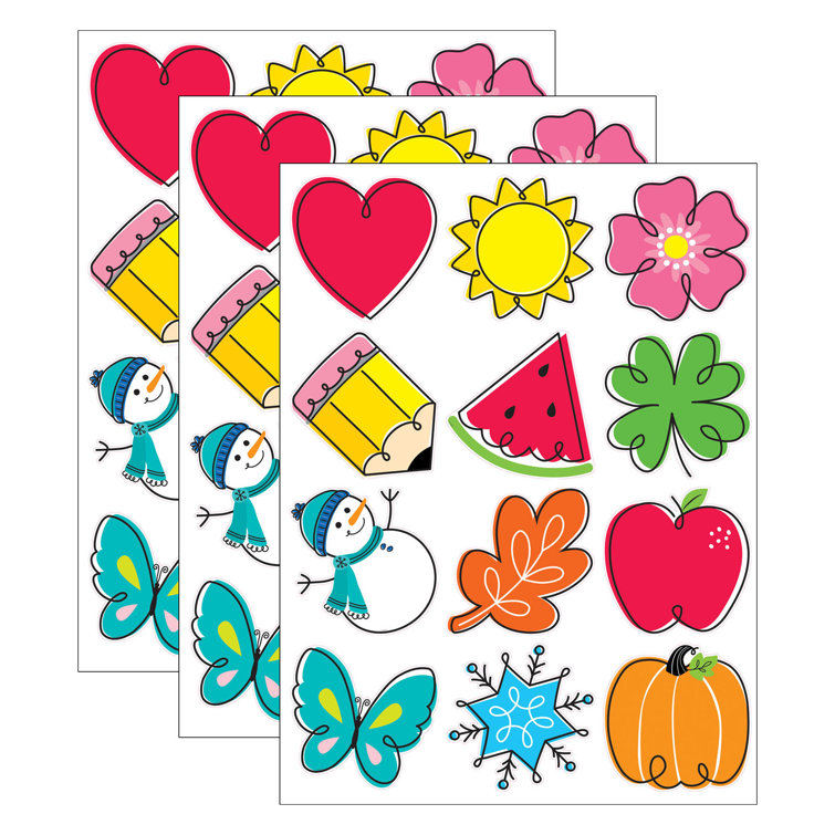 Creative Teaching Press Seasonal Accents 10" Designer Cut-Outs, 12 Per ...