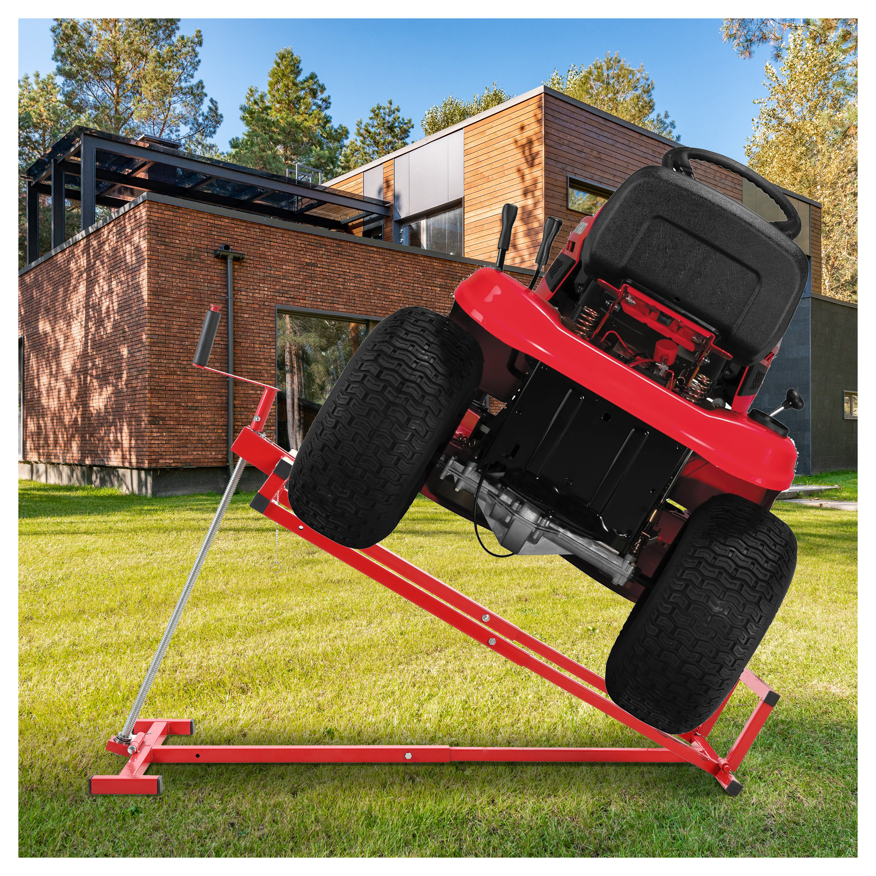 godohome 890 Lbs Heavy Duty Lawn Mower Lift for Riding Tractors, 45 ...