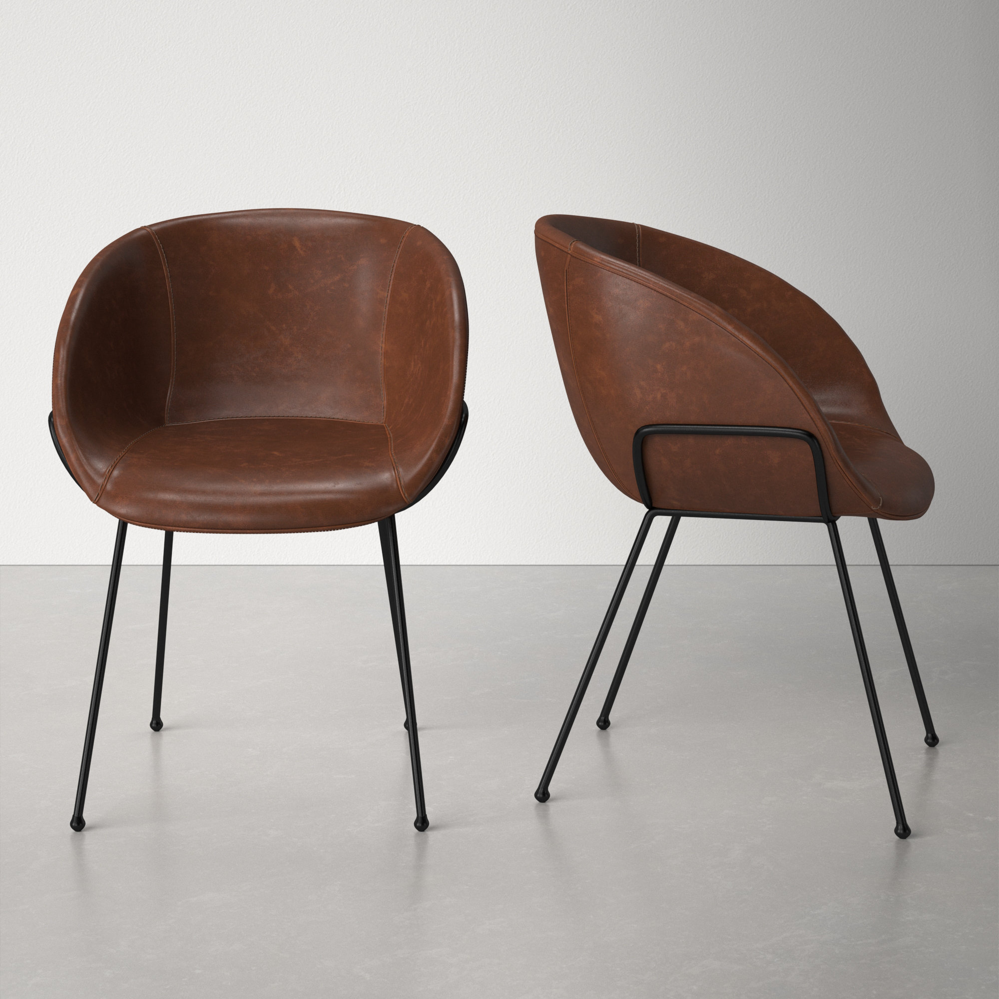 AllModern Ardea Solid Back Arm Chair & Reviews | Wayfair