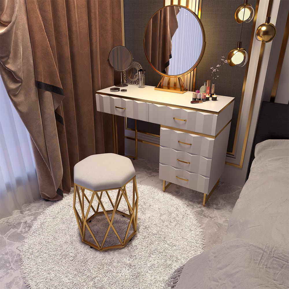 Canora Grey Azirah Dressing Table with Mirror | Wayfair.co.uk