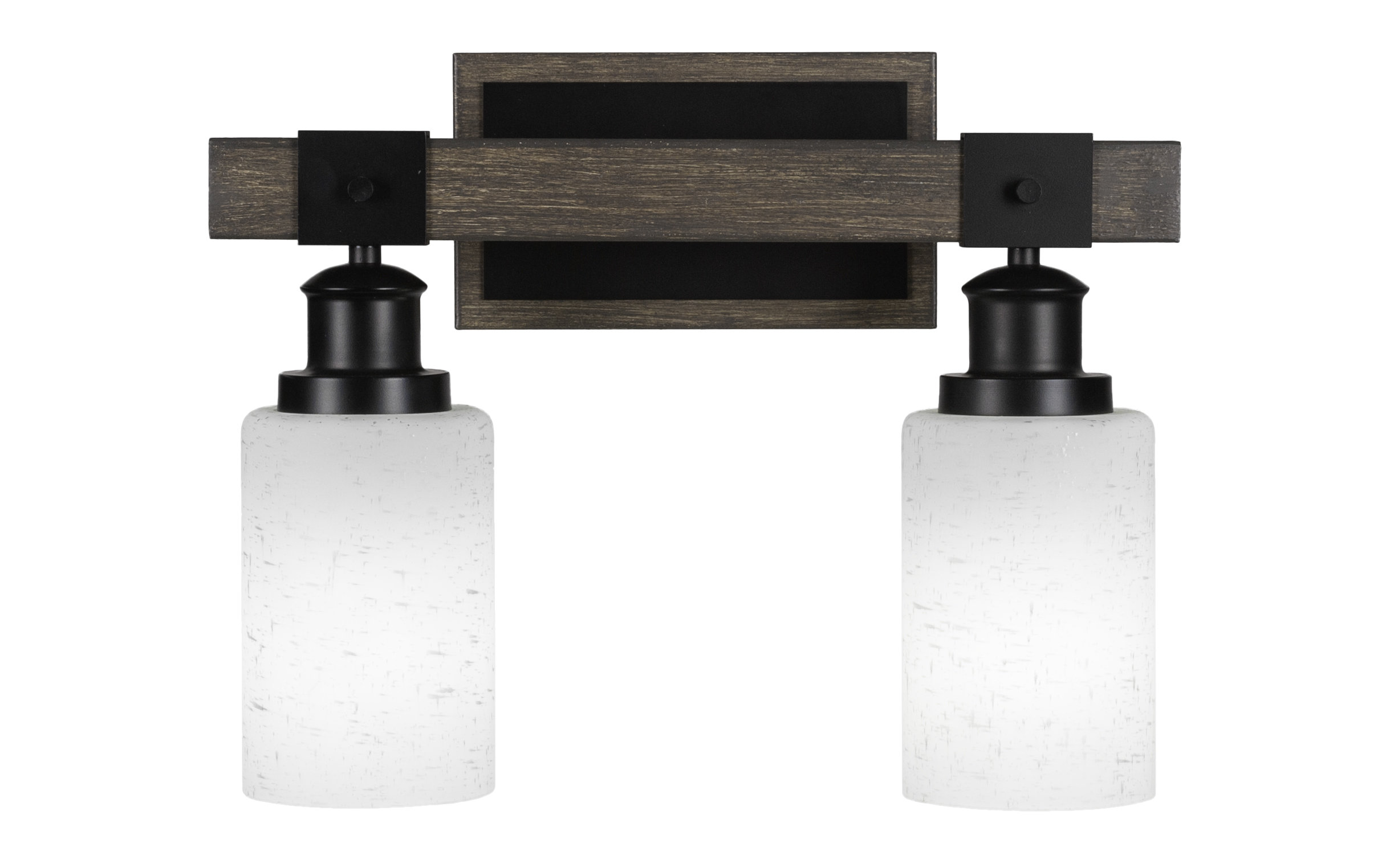 Breakwater Bay Caufield 2 Light Bath Bar Shown In Matte Black & Painted ...