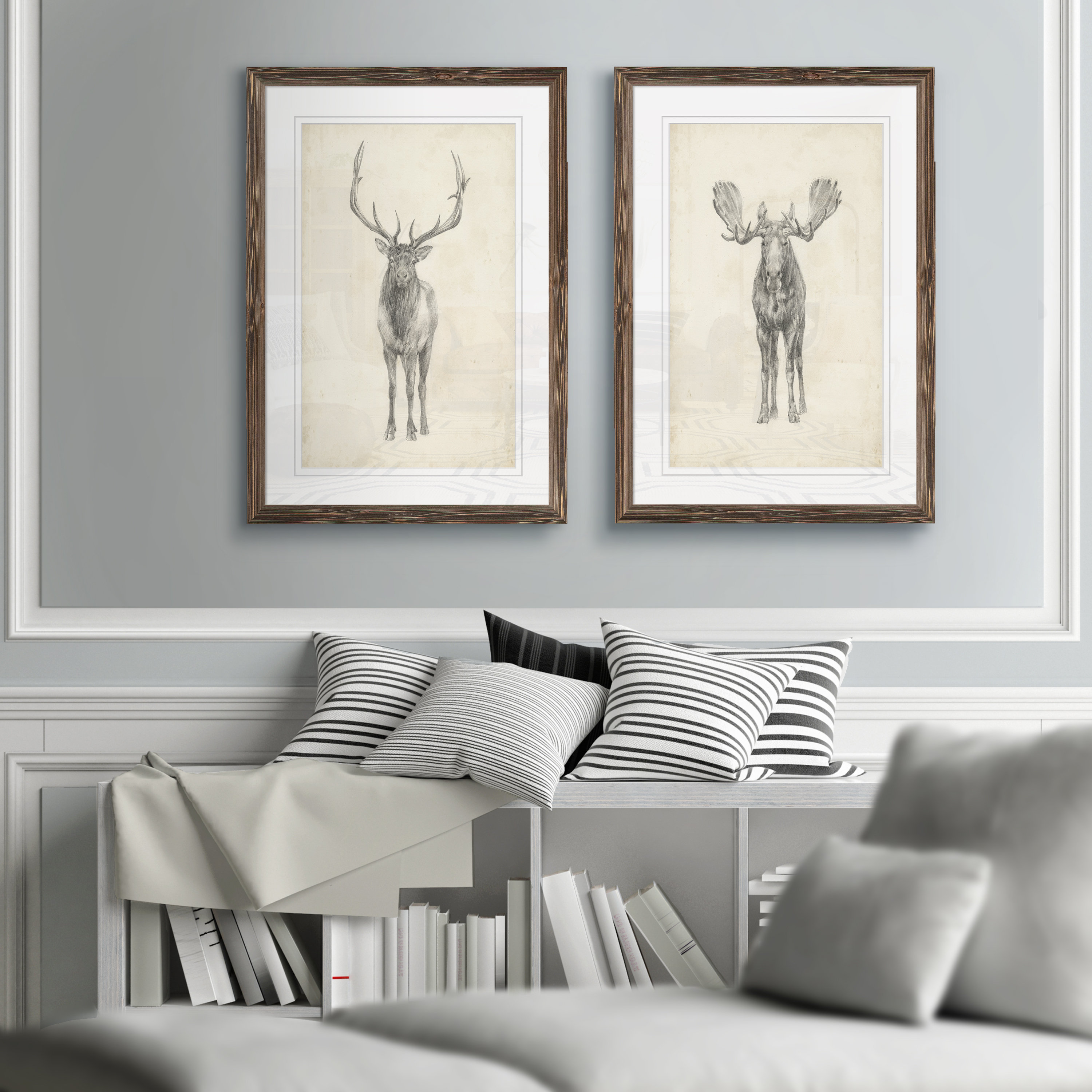 Steelside™ " Moose Study " by Antonyus Bunjamin (Abe) 2 - Pieces on ...