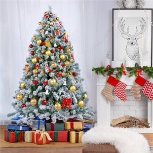 Flocked / Frosted Branches Christmas Trees You'll Love | Wayfair