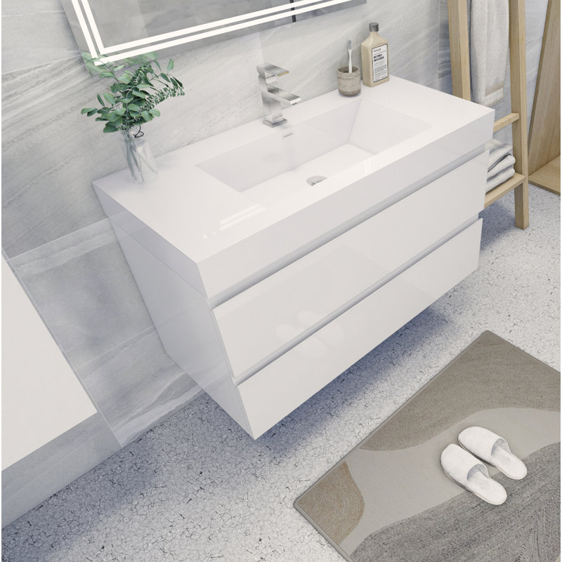 Latitude Run® Carnetta 42'' Single Bathroom Vanity with Top & Reviews ...