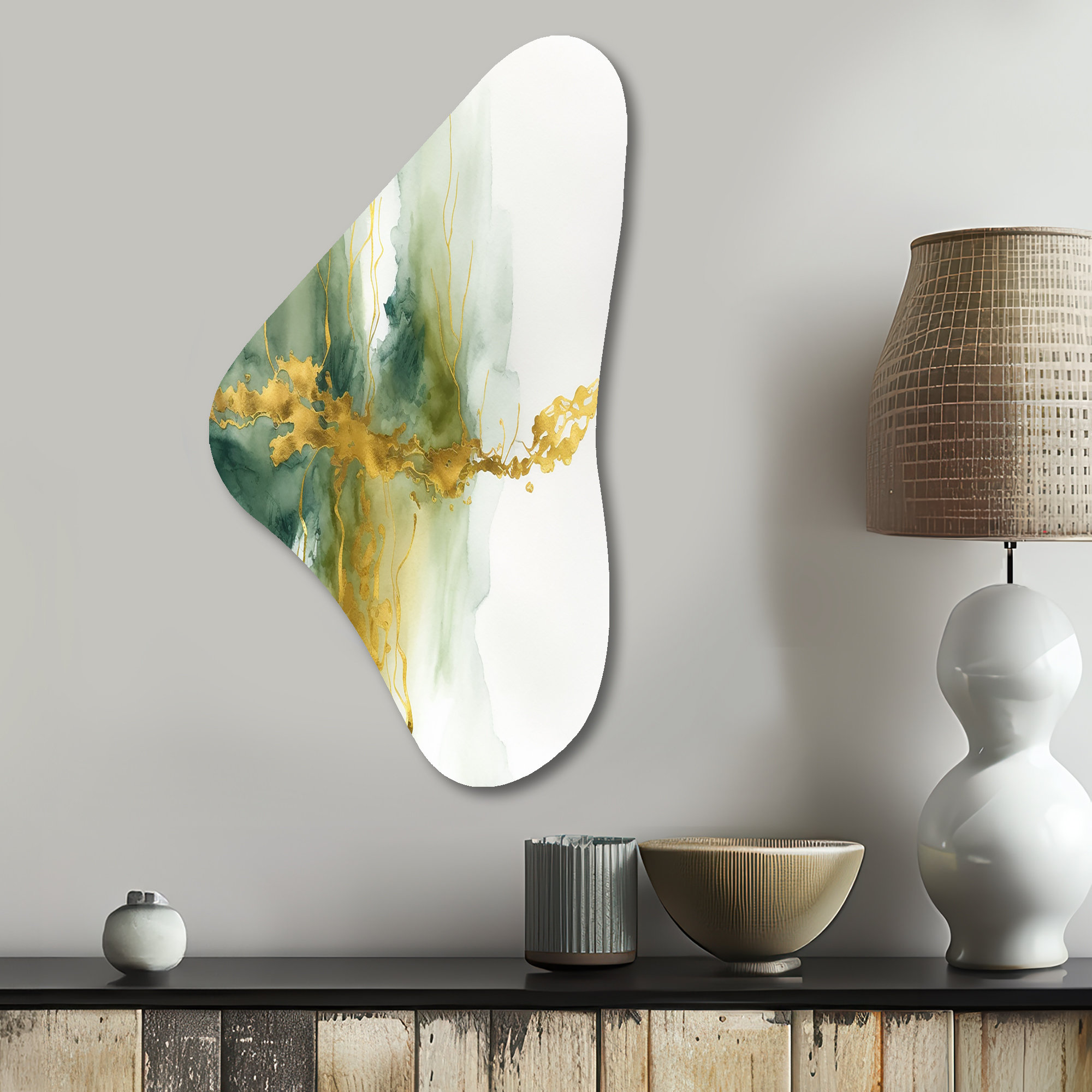 Design Art Awakenings In Spanish Moss VI - Abstract Liquid Ink ...