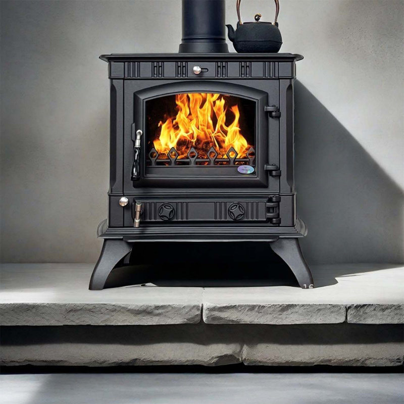Hart Enjoy life Cast iron home heating fireplace | Wayfair