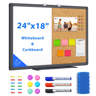 Maxtek 24" x 18" Wall Mounted Combination Board Magnetic Dry Erase ...