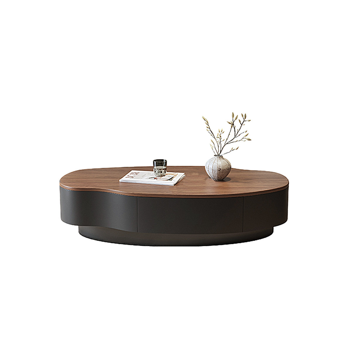 Orren Ellis Modern Minimalist Walnut Solid Wood Coffee Table | Wayfair