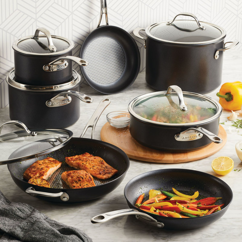 Anolon X Hybrid Nonstick Aluminum Nonstick Cookware Induction Pots And ...