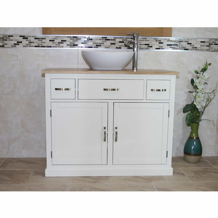August Grove Yair 1000mm Single Bathroom Vanity with Vessel Ceramic ...