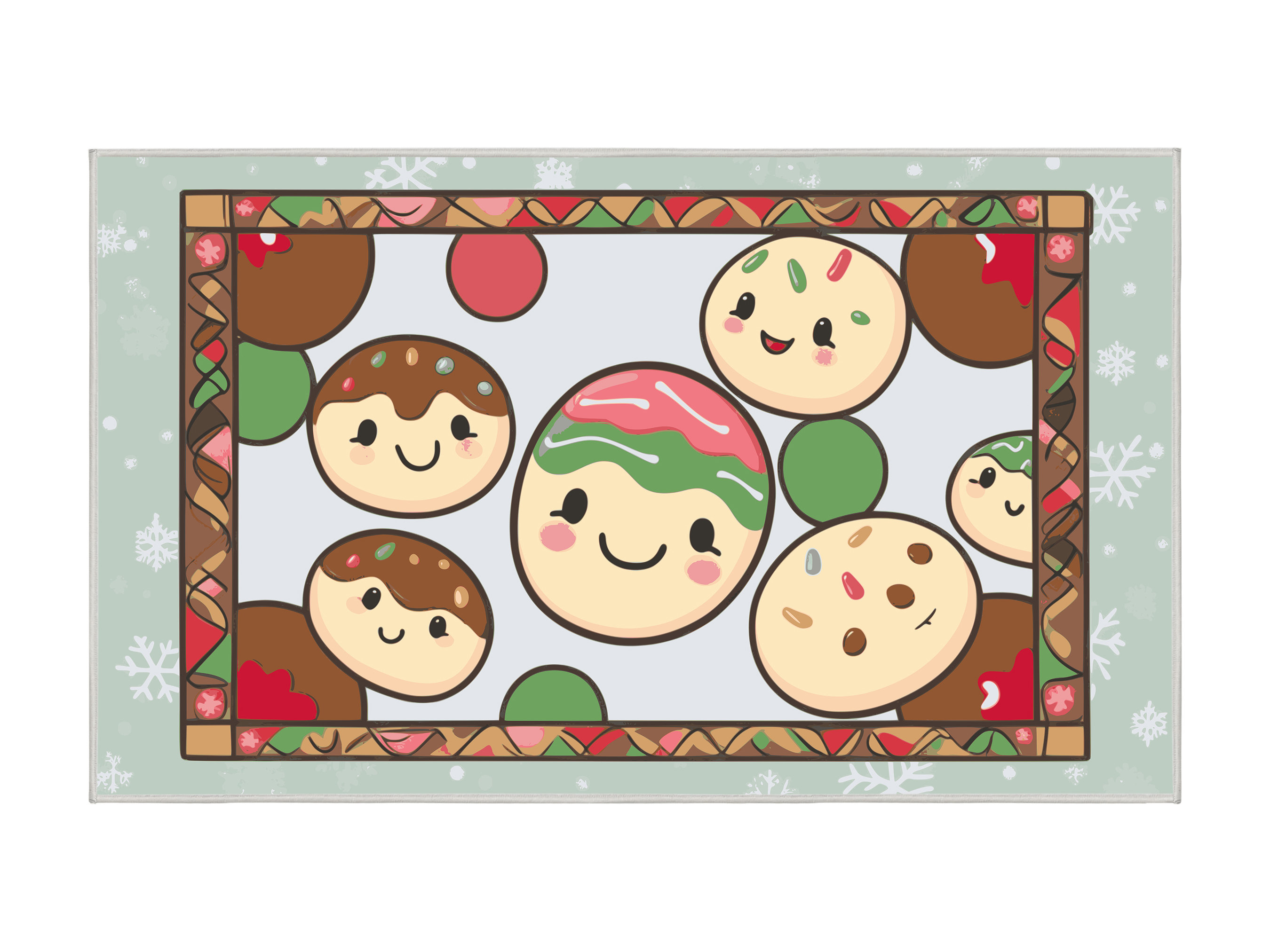 Ginza Six Washable Cookies Holiday Rug | Wayfair
