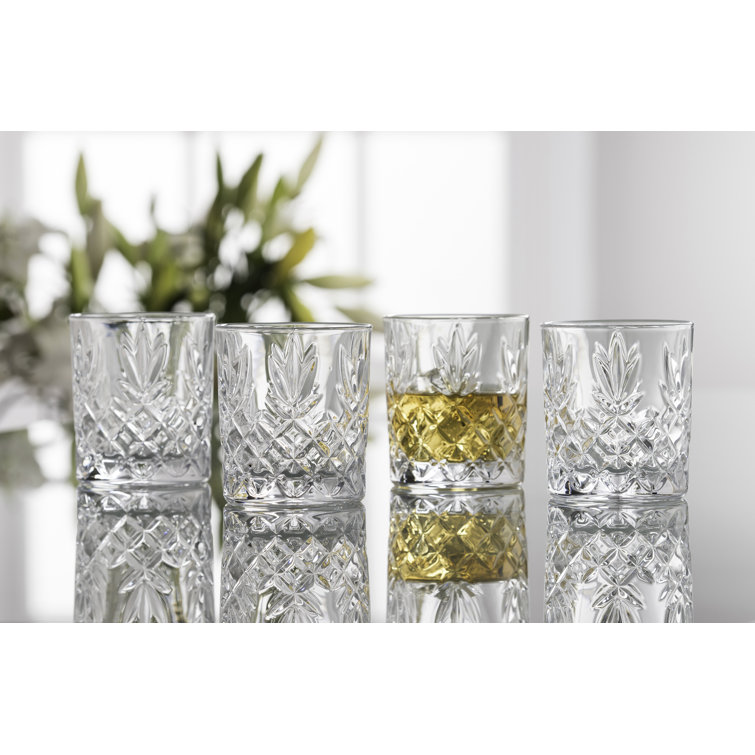 Galway Crystal 4 - Piece 10.5oz. Crystal Whiskey Glass Glassware Set ...
