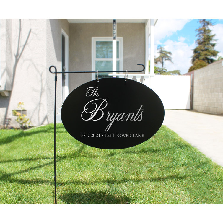 Etchey Oval Address Plaque Frame | Wayfair