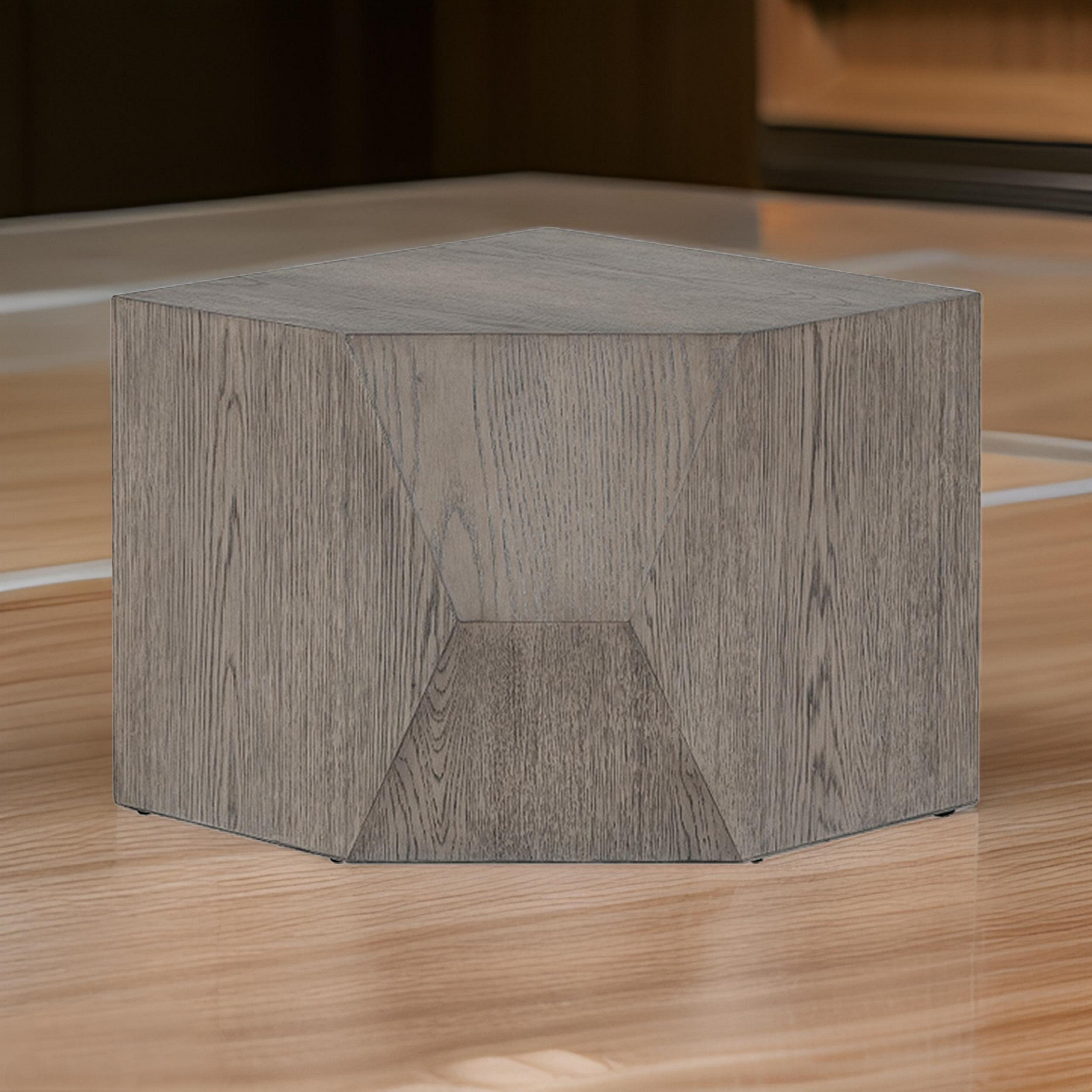 Loon Peak® 20 Inch Modular Coffee Table, Geometric Angled Style, Rustic ...